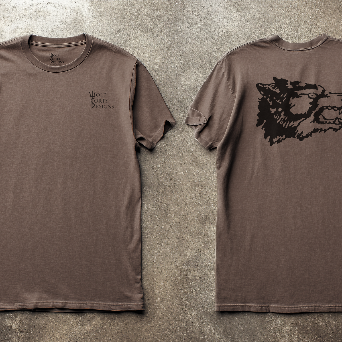 WFD LOGO SHIRT V2 SHITAKE – Wolf Forty Designs